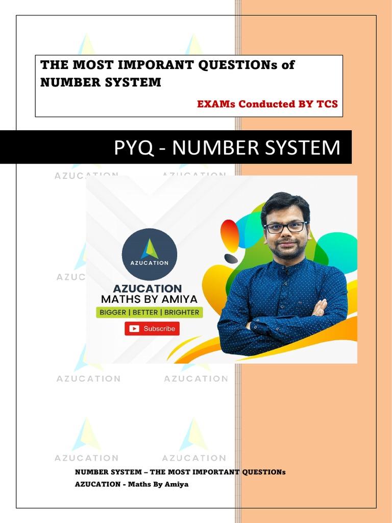 Pyq - Number System | PDF | Numbers | Elementary Mathematics
