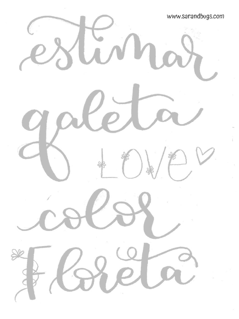 Plantilla Lettering Estimar | PDF