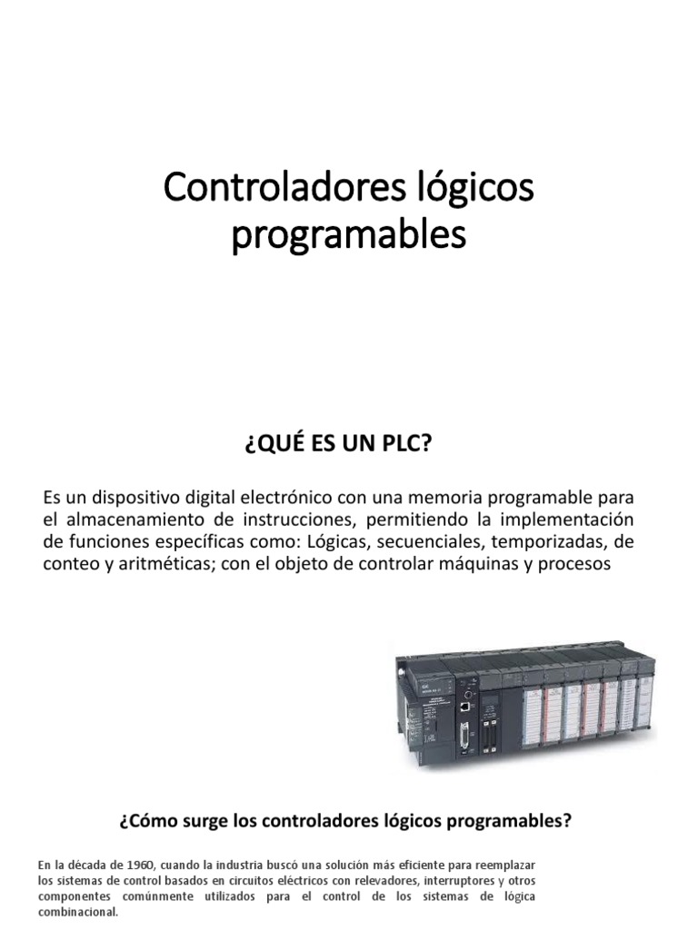 MOD. 4 Controlador Logico Programable 1 | PDF | Controlador lógico programable | Edad de información