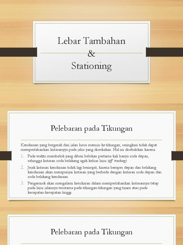Pelebaran Perkerasan Pada Tikungan Jalan Pdf