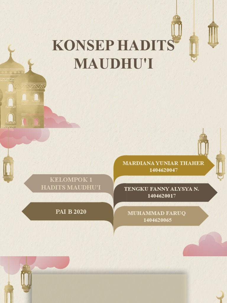 Kelompok 1 Hadits Maudhu'i | PDF | Agama & Spiritualitas