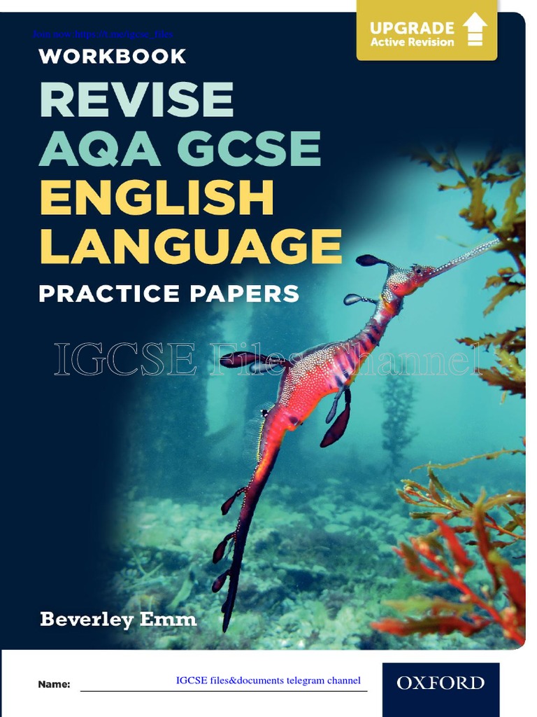AQA GCSE English Practice Papers - IGCSE Files Channel | PDF | Schools ...