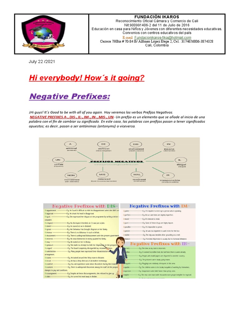 Tema 8b Negative Prefixes 10 | PDF