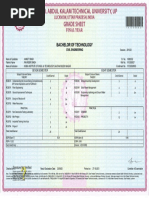 Final Year B.Tech Mechanical Marksheet | PDF | Engineering