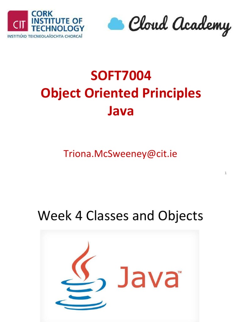 L04 Classes Objects Pdf Object Oriented Programming Class Computer Programming 5148