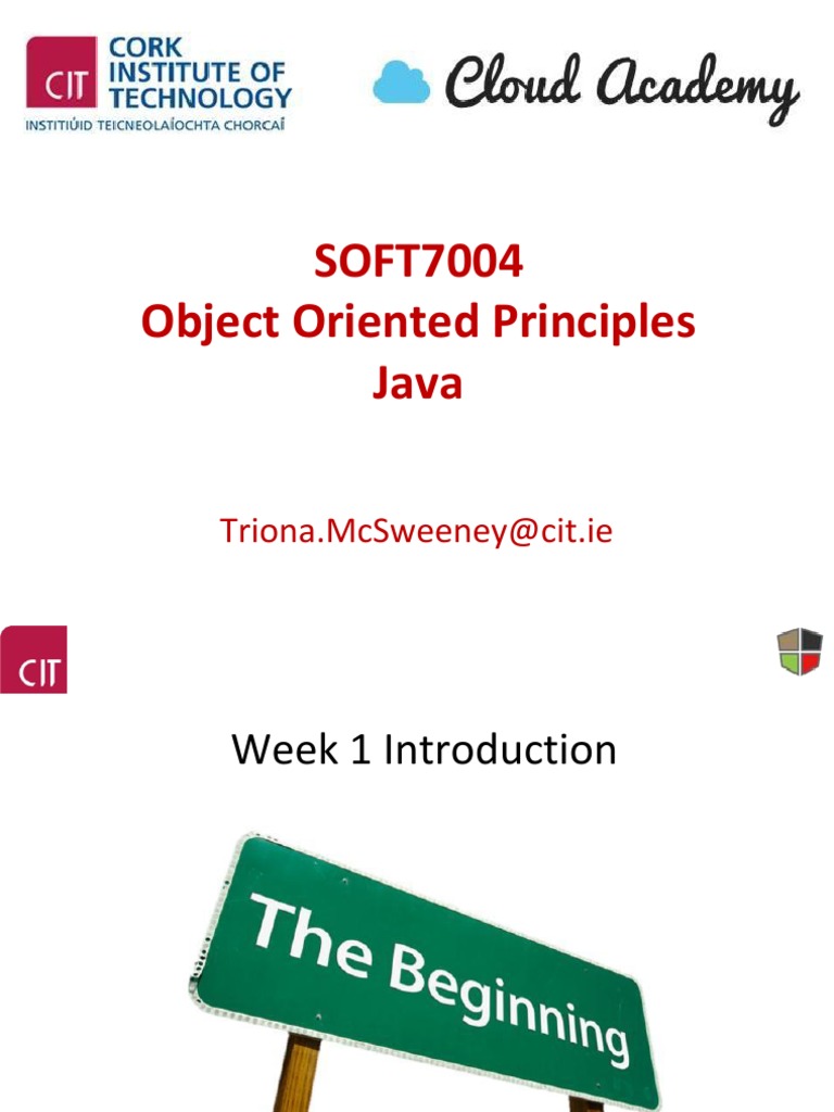L01 - Introduction | PDF | Method (Computer Programming) | Object Oriented Programming