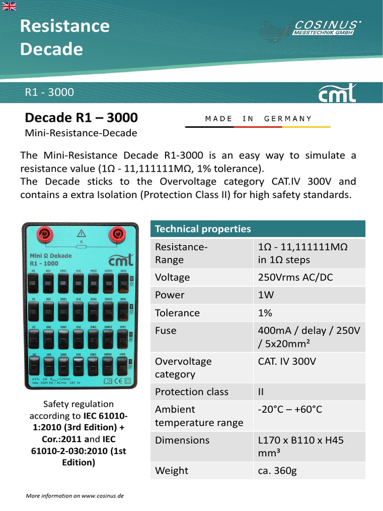 C1-250 Capacitance Decade Box - CMT | PDF | Electrical Resistance And ...