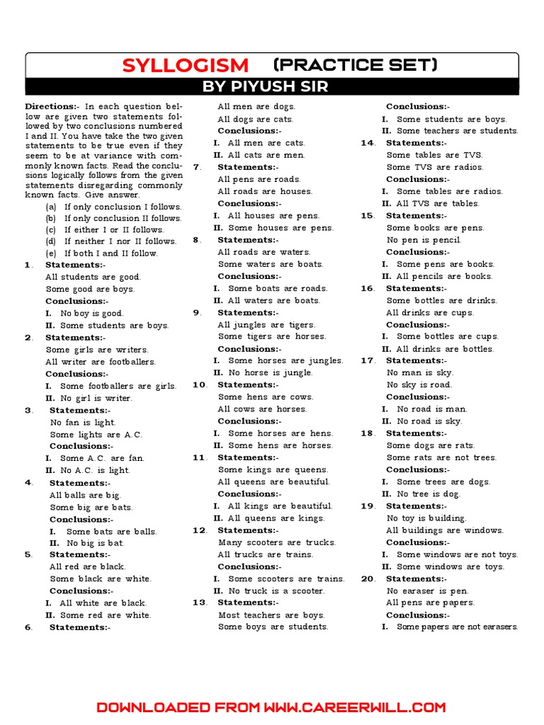 Syllogism Updated | PDF