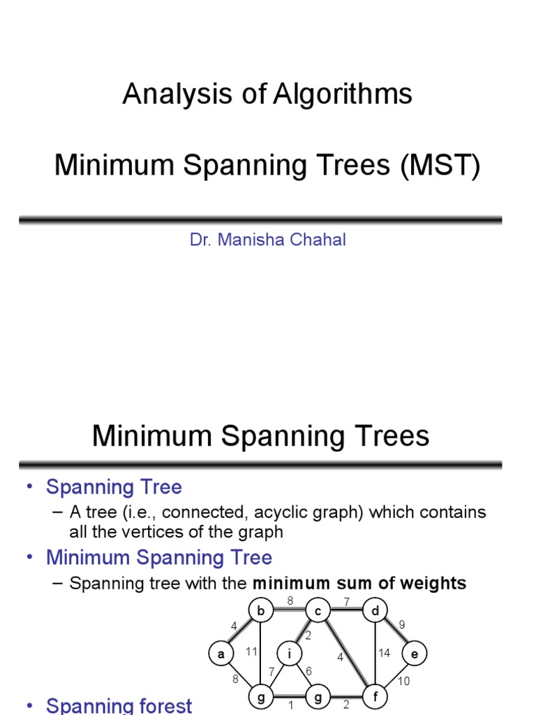 Minimum Spanning Trees | PDF | Algorithms And Data Structures | Theoretical Computer Science