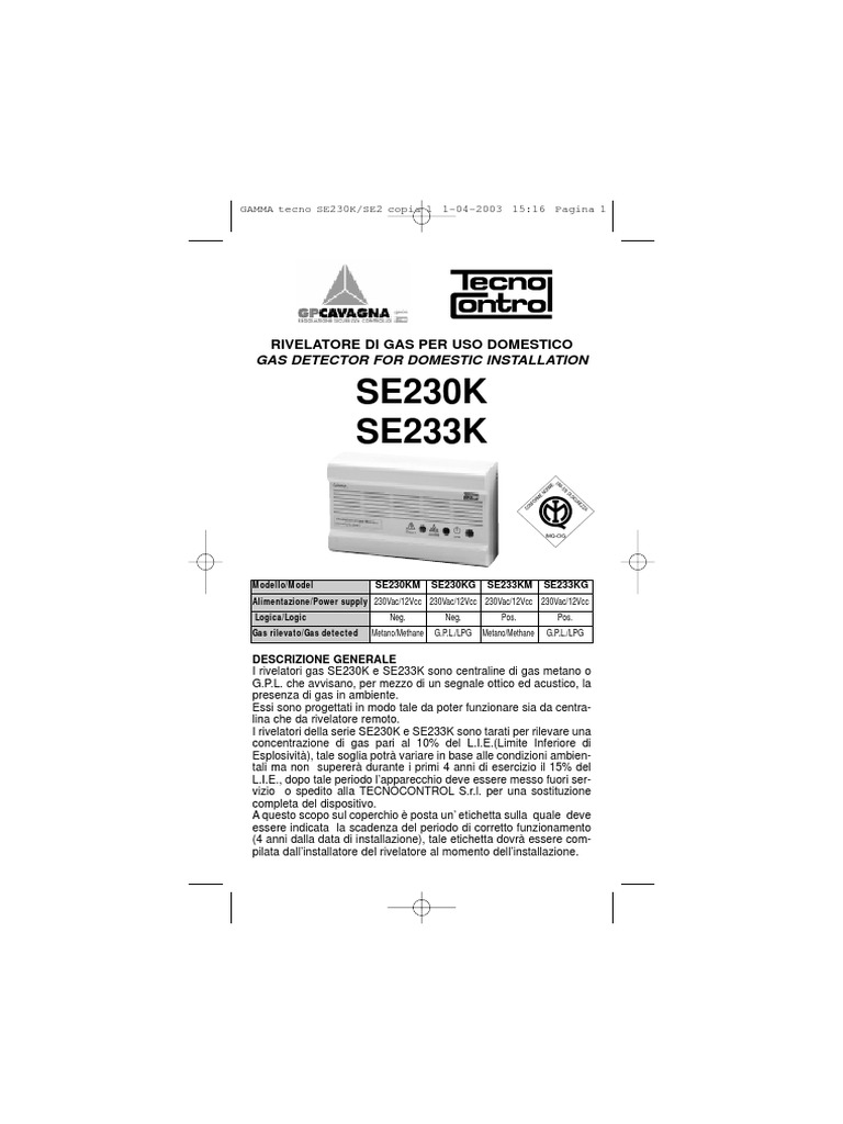 Manual Detector de Gaz | PDF
