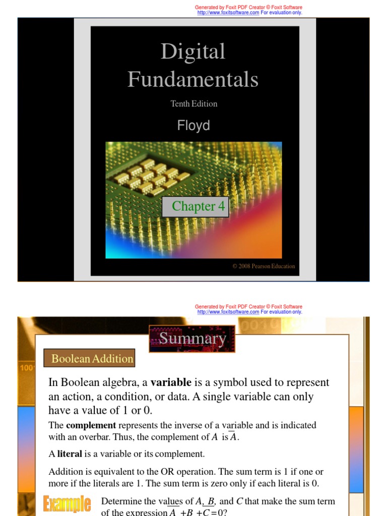 Digital Fundamentals Ch4 | PDF | Boolean Algebra | Teaching Mathematics