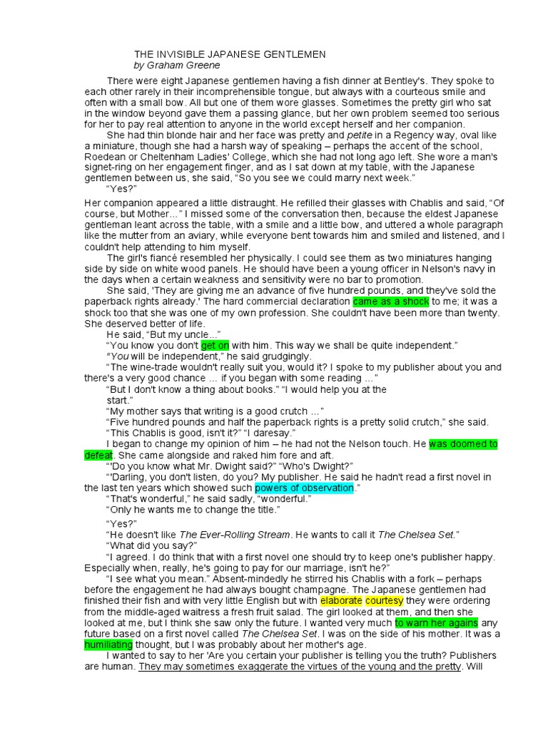 3 Invisible Japanese Gentlemen | PDF | Narration