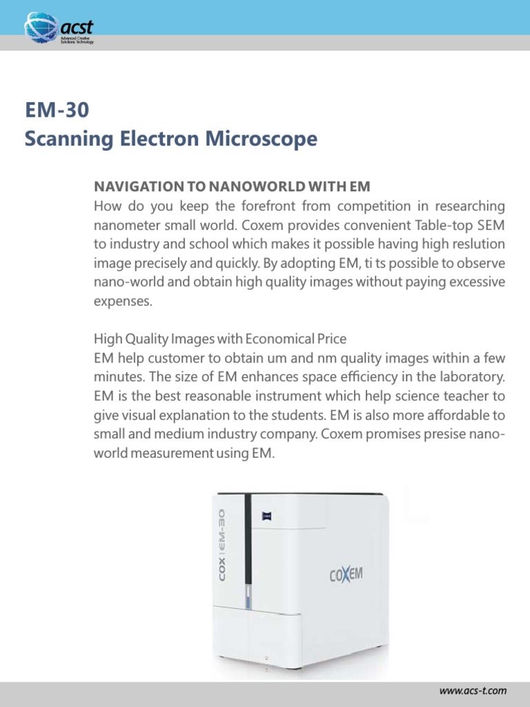 An Affordable Table-Top Scanning Electron Microscope for High ...