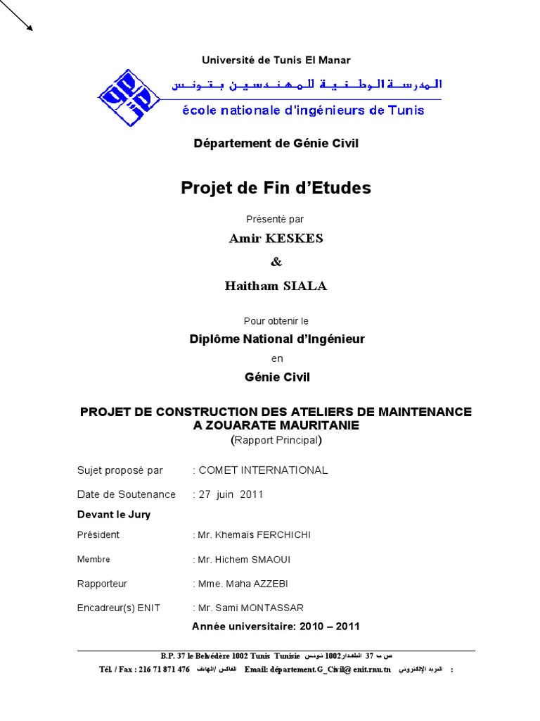 Rapport Pfe (Version Finale) Amir&haithamm | PDF | Béton armé | Pont