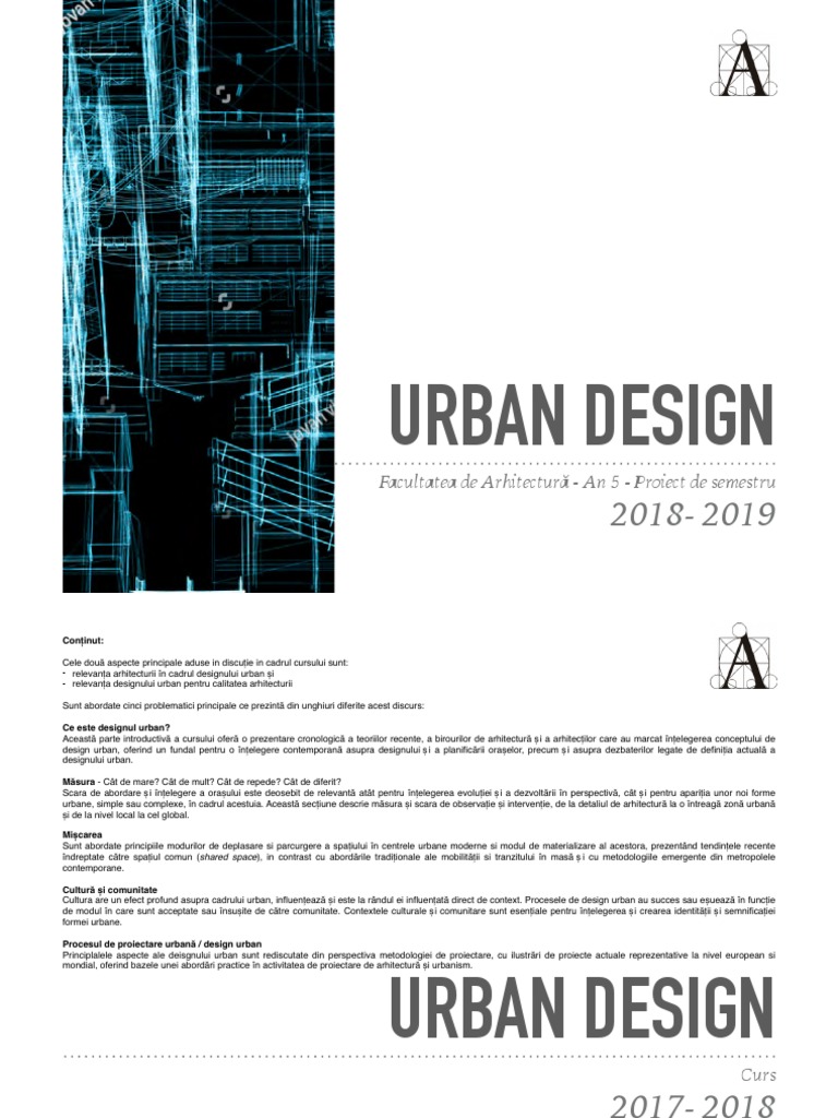 Prezentare Proiect Design Urban 2018 - Small | PDF
