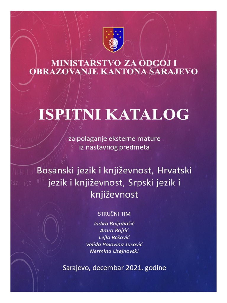 Bhs Jezik I Knjizevnost - Katalog | PDF