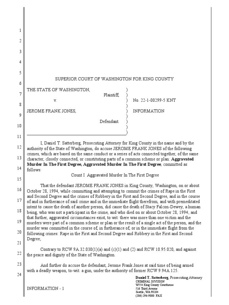 Jerome Jones Charging Papers | PDF | Murder | Bail