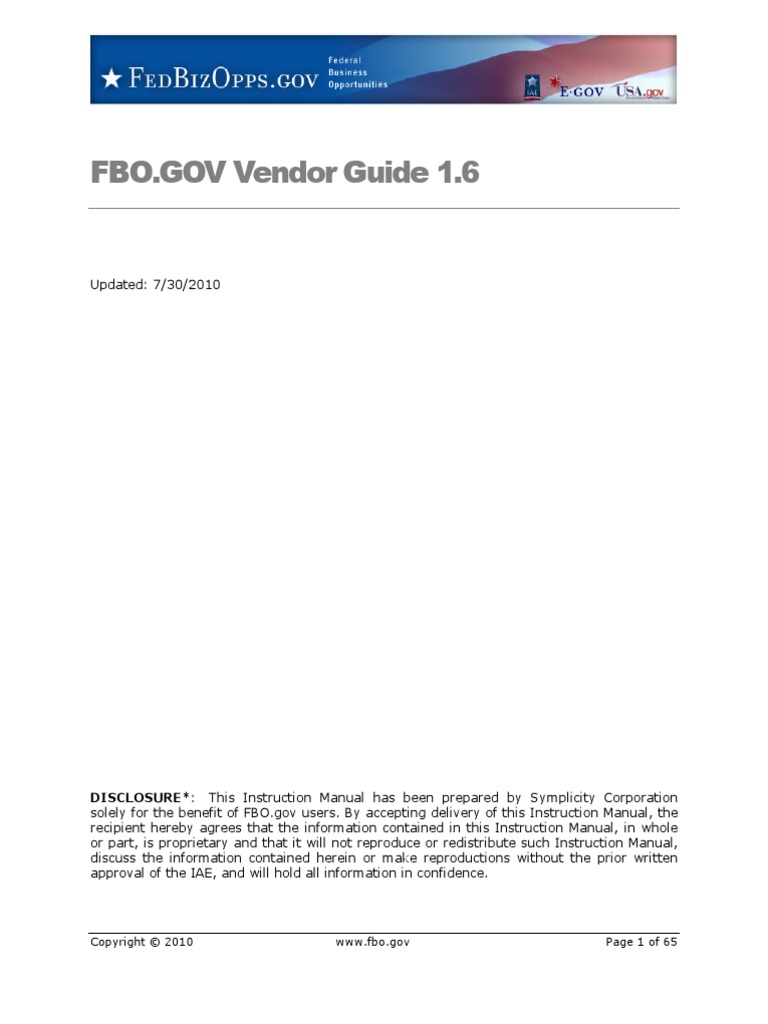 FBO Vendor Guide | PDF