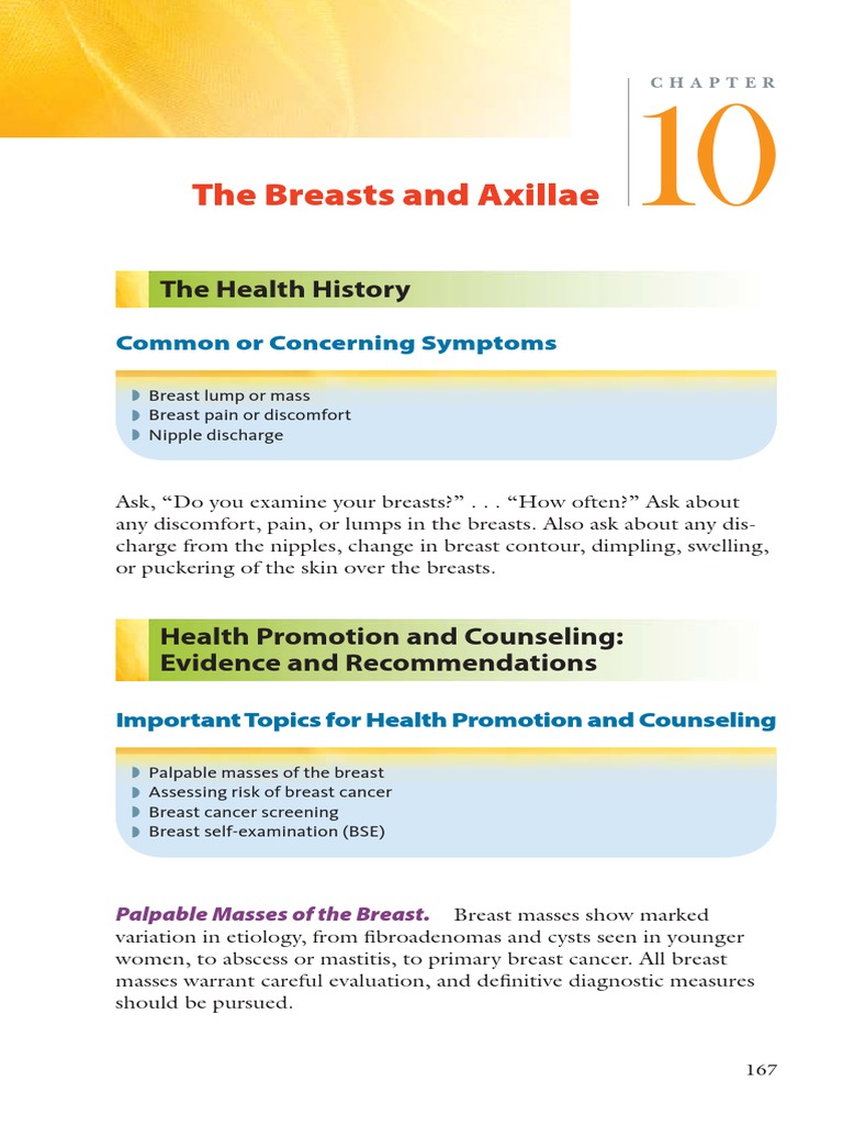 Ch4. Breasts and Axillae | PDF | Breast Cancer | Breast