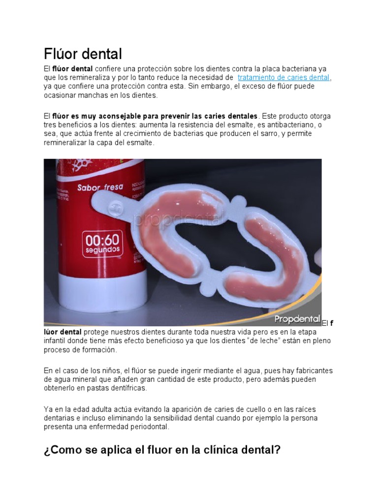 Beneficios y Efectos del Flúor Dental | PDF | Flúor | Diente