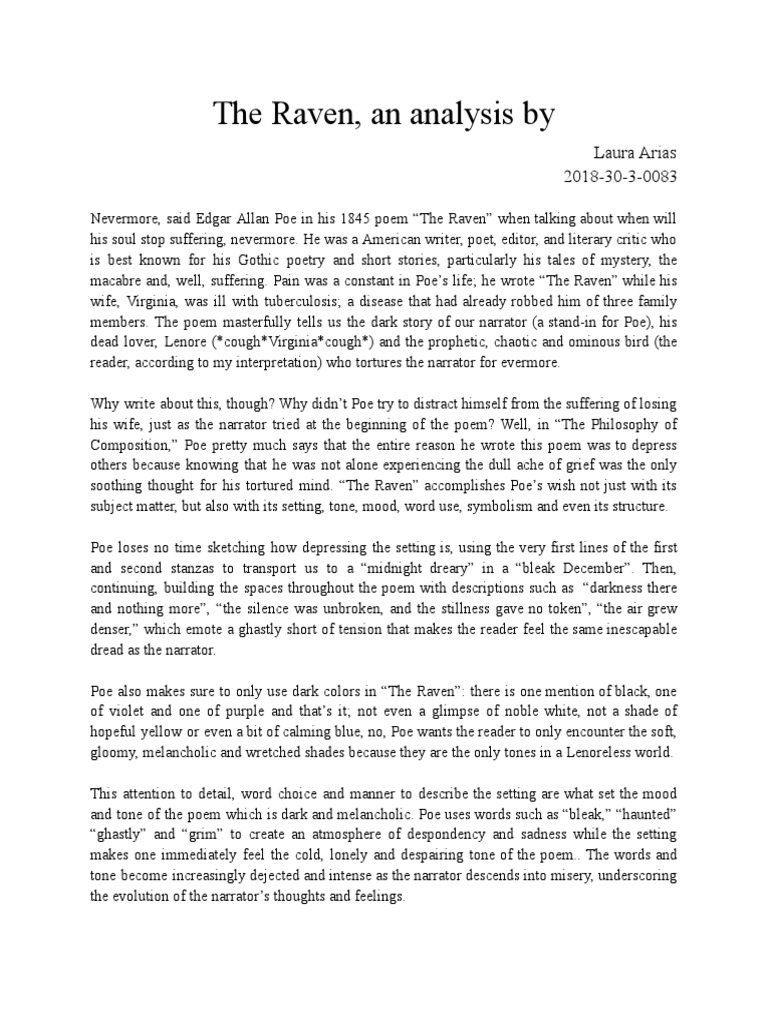 Analysis of Poe's Masterpiece "The Raven | PDF | The Raven