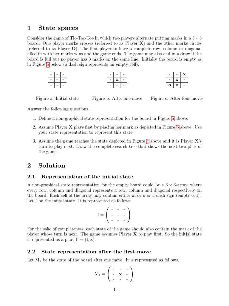 Tic Tac Toe Problem | PDF | Mathematics | Algebra