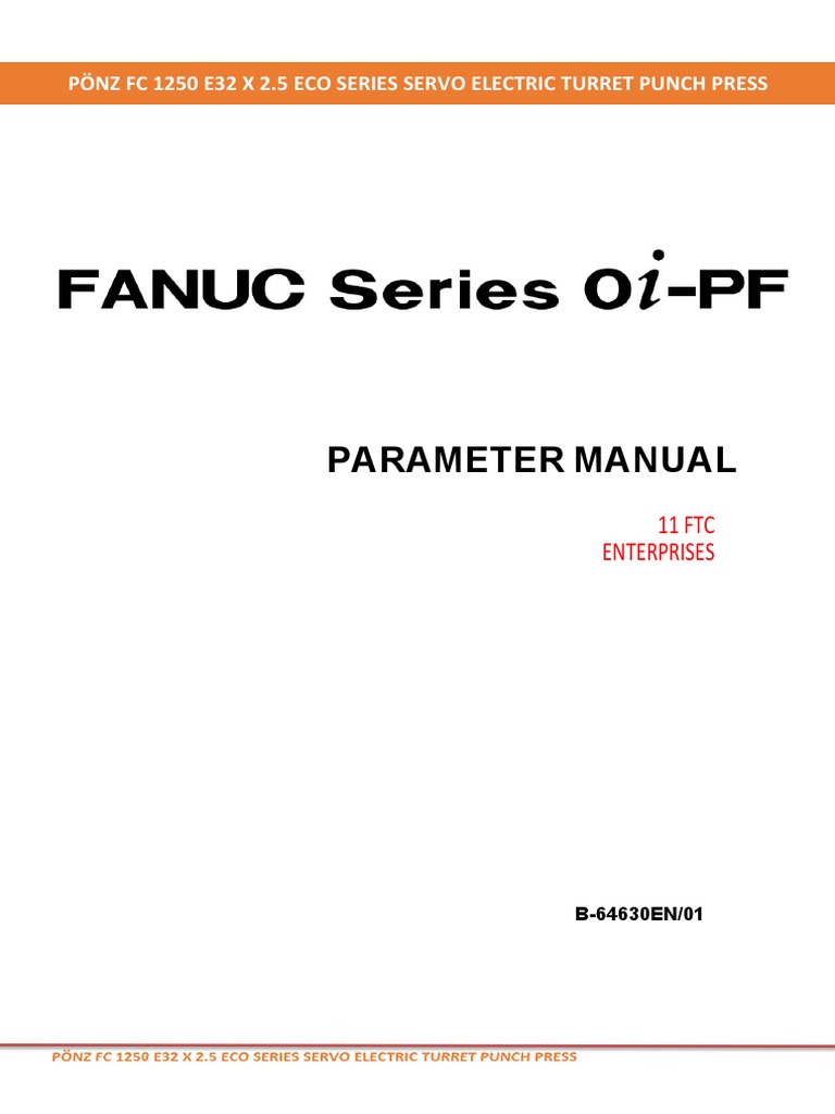 Ponz Controller Fanuc Oi PF Manual | PDF | Parameter (Computer Programming) | Numerical Control