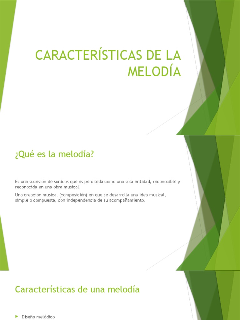 Caracteristicas de La Melodia | PDF | Melodía | Canciones