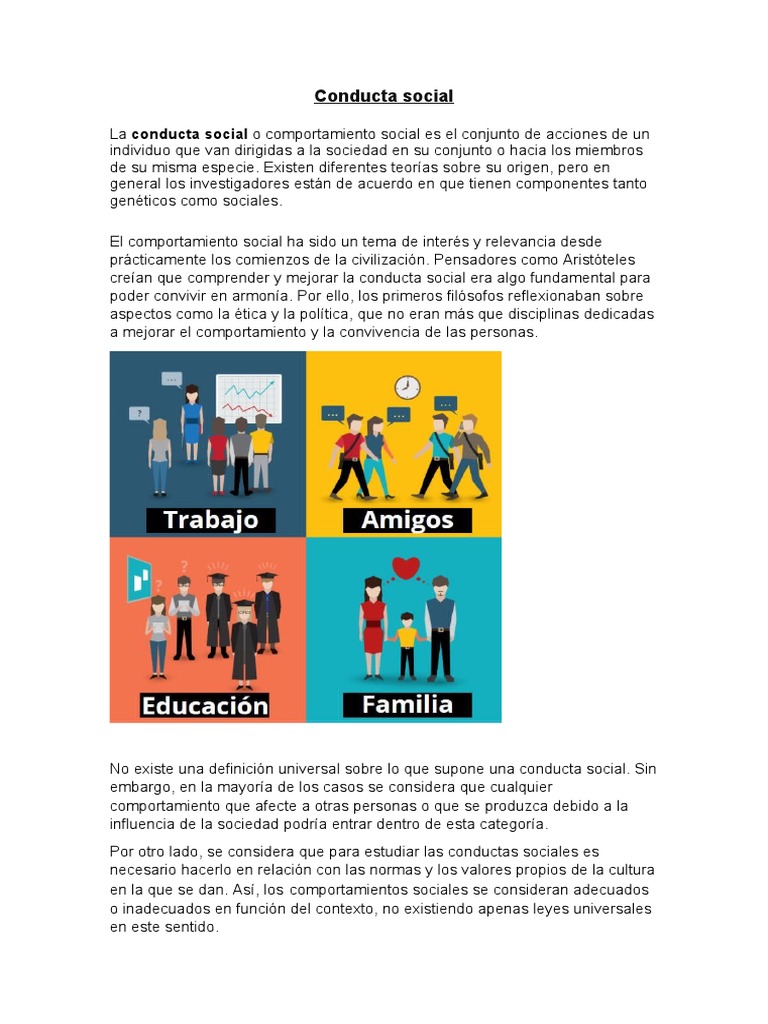 Tipos y normas de conducta social | PDF | Comportamiento | Sociedad