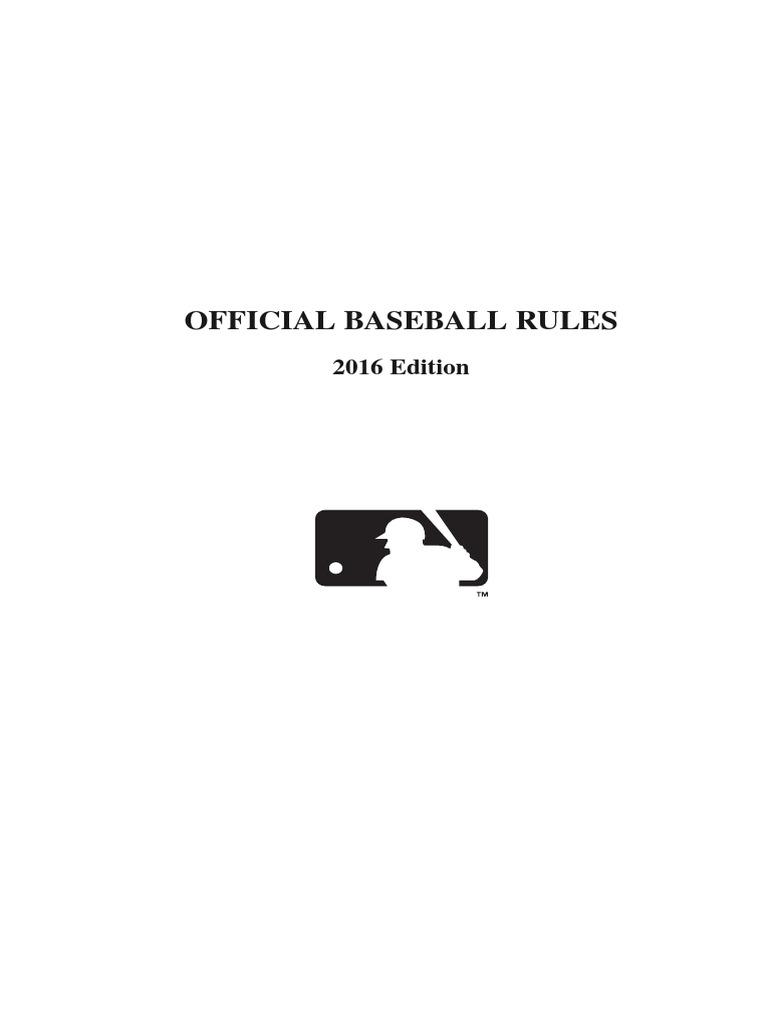 Official Baseball Rules | PDF | Baseball Field | Baseball Positions