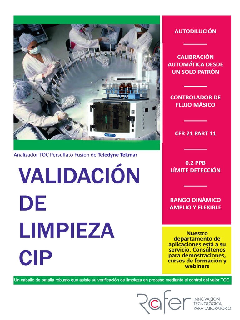 Validacion de Limpieza Cip | PDF | Química | Ciencias fisicas