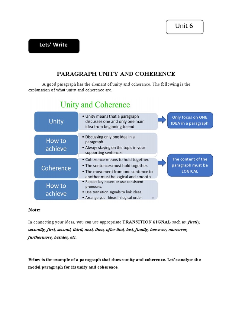 Understanding Unity and Coherence in Writing | PDF | Lawyer | Law School