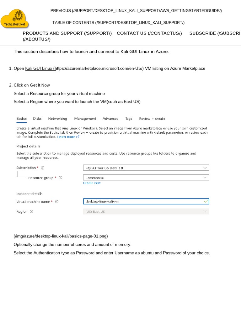 AZURE Getting Started Guide KALI ON AZURE Feb.2021 | PDF | Linux ...