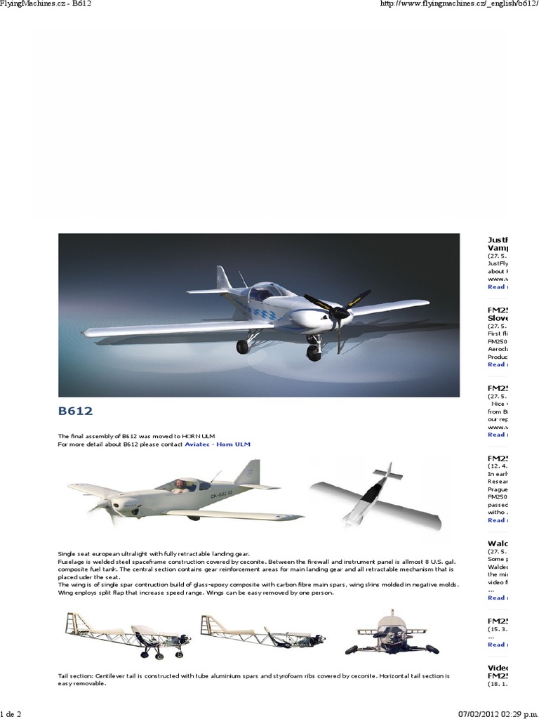 Flying Machines | PDF | Spar (Aeronautics) | Landing Gear