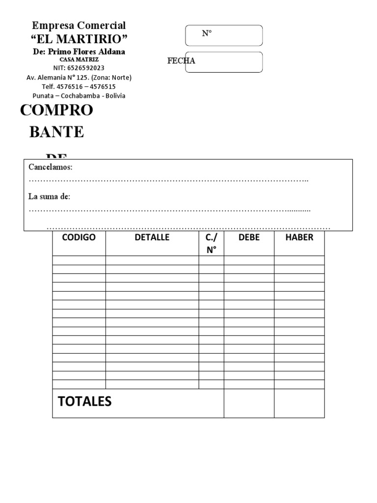 Comprobante de Egreso | PDF