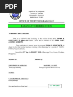 Barangay Clearance Form | PDF
