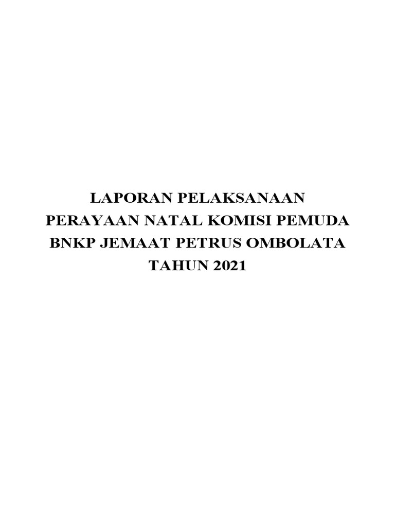 Laporan Pelaksanaan KKR Paskah | PDF