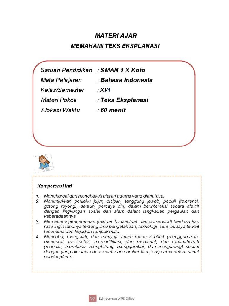 Materi Ajar Memahami Teks Eksplanasi | PDF | Seni & Disiplin Bahasa