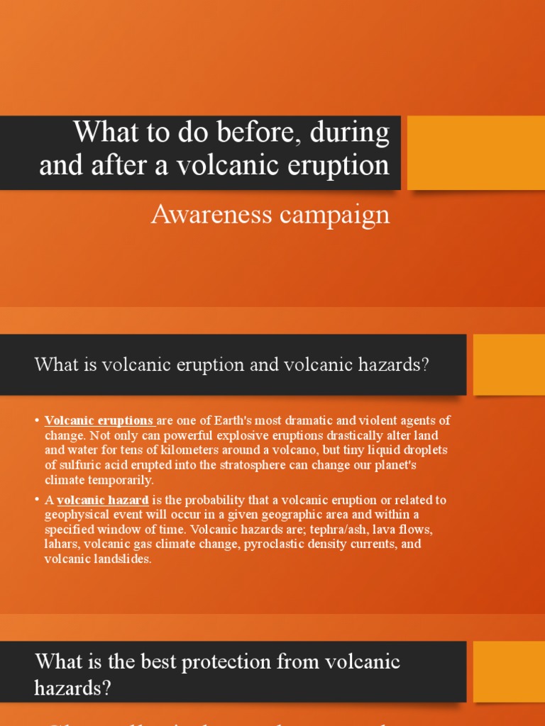 What To Do Before, During and After A Volcanic Eruption: Awareness ...