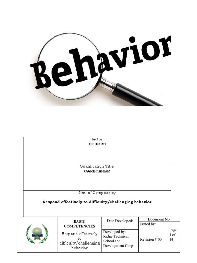 Respond Effectively Behavior | PDF | Aggression | Behavior