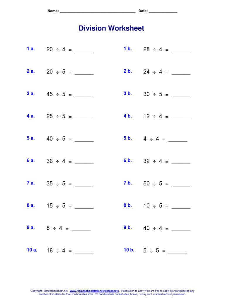 Division Worksheet: Name: - Date | PDF | Civil Law (Common Law ...