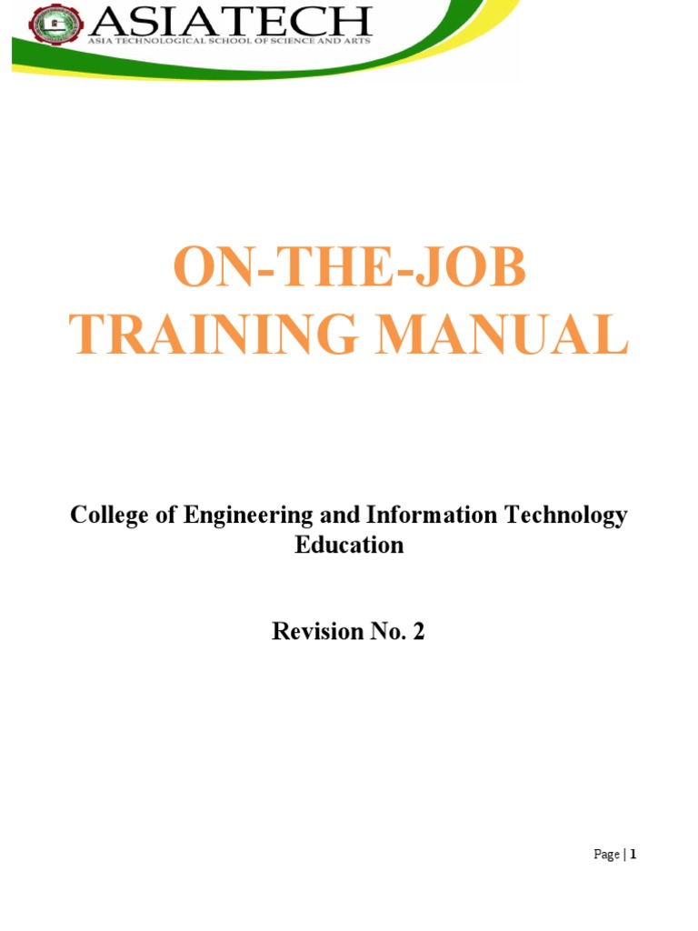 Edited Template of OJT Manual | PDF | Computing | Curriculum