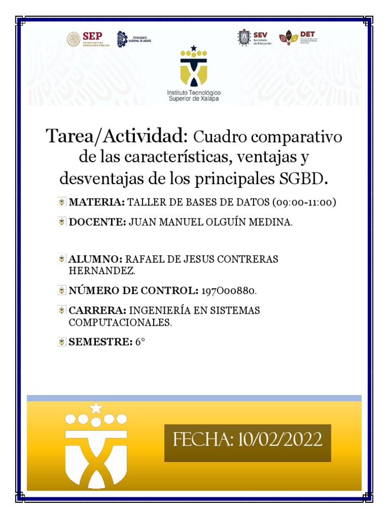 Cuadro Comparativo Sgbd Download Grátis Pdf Mongo Db Servidor Sql De Microsoft