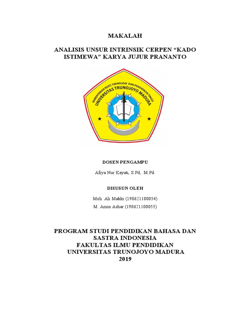 Makalah Bhs Indonesia Analisis Cerpen | PDF