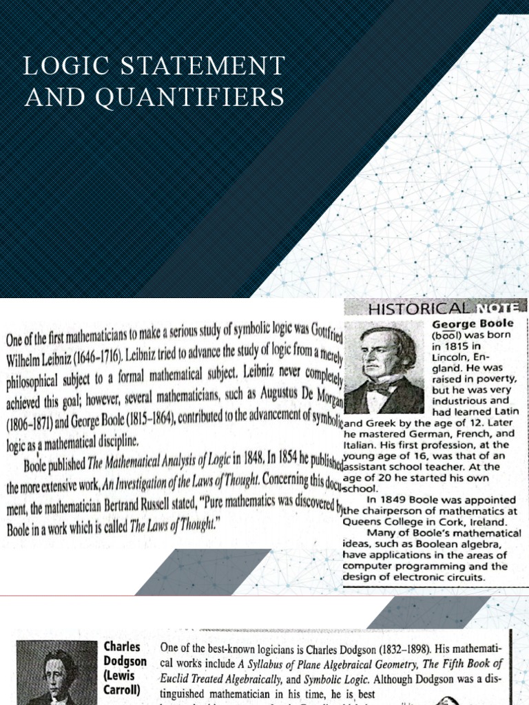 Logic Statement and Quantifiers | PDF