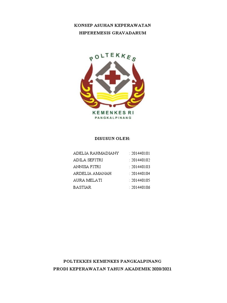 Askep Hiperemisis Gravidarum Kelompok 1 Kep - Maternitas-4 | PDF