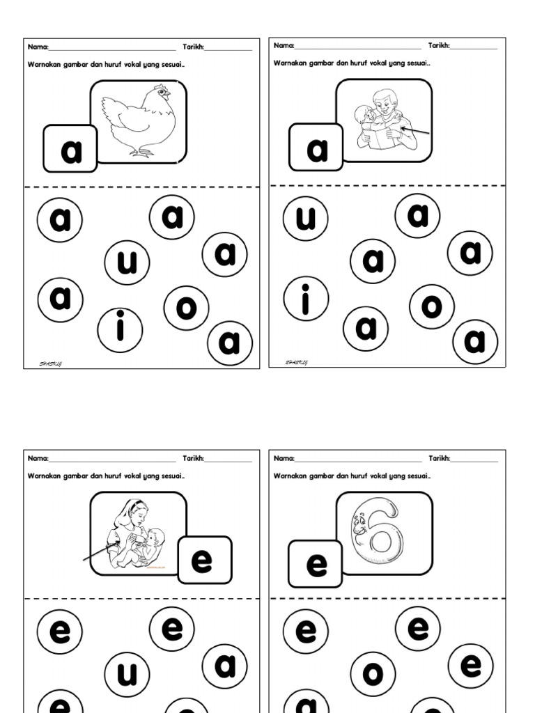 Latihan Huruf Vokal | PDF