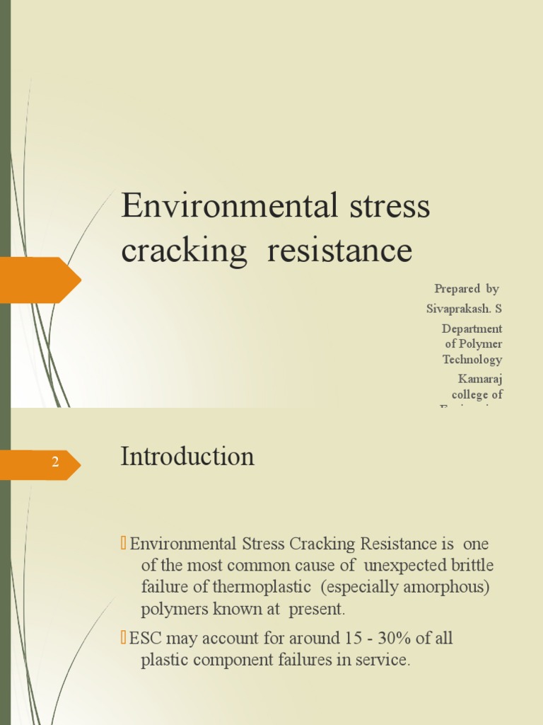 Environmental Stress Cracking Resistance | PDF