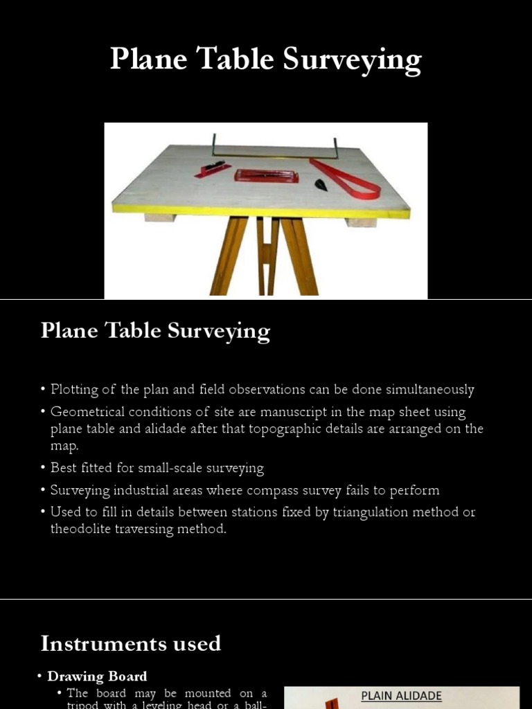 Plane Table Surveying | PDF | Surveying | Compass