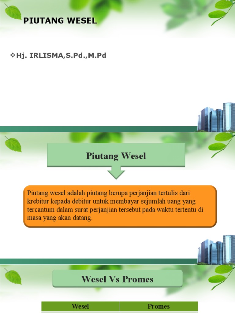 Piutang Wesel | PDF
